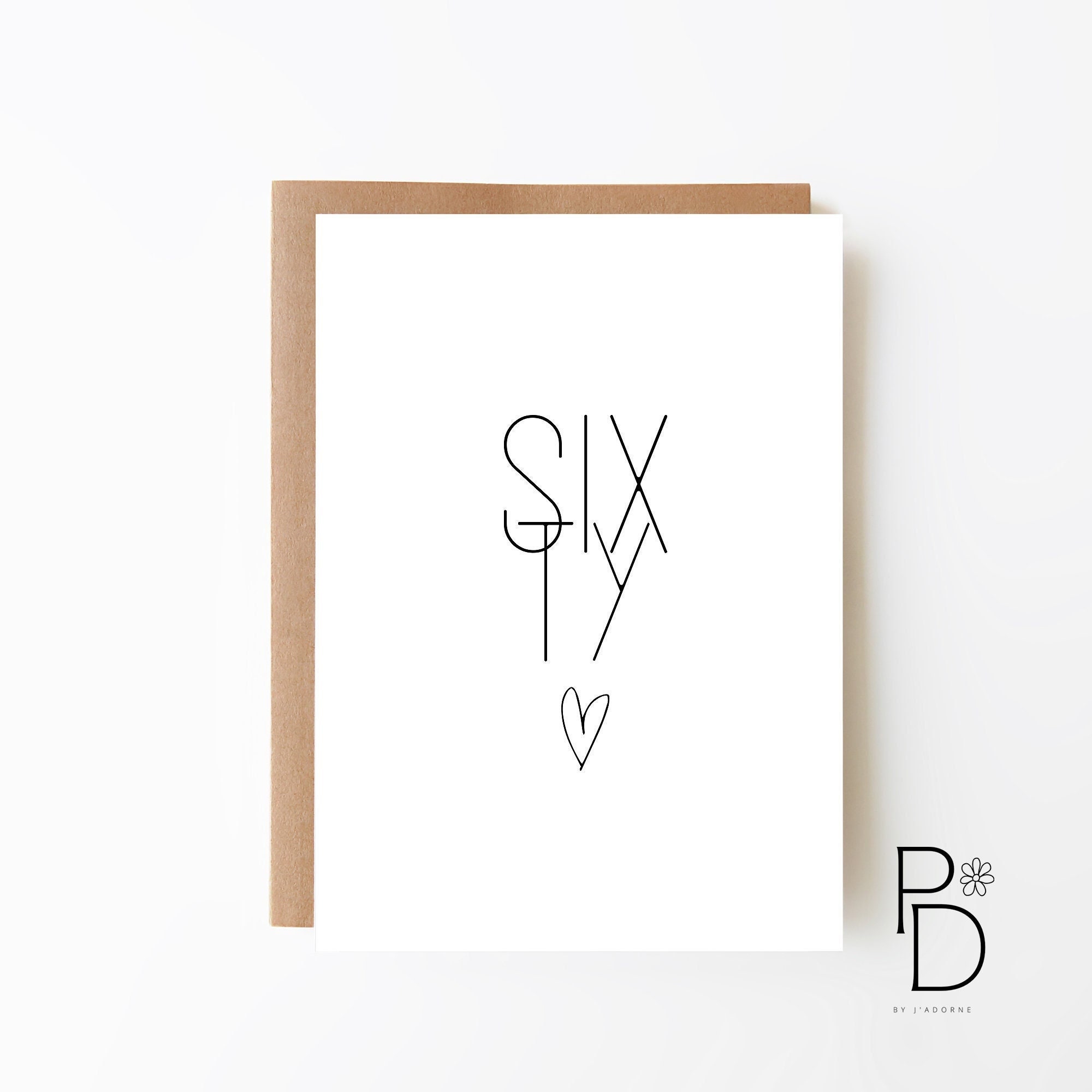 60th MILESTONE BIRTHDAY CARD - Happy Birthday Card + Digital Download ...