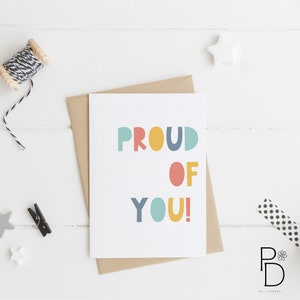 Proud of You Card - School Achievement Card + Digital Download Option ...