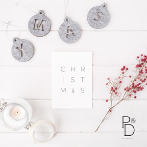Simple Christmas Card - Minimalistic Card + Digital Download Option ...