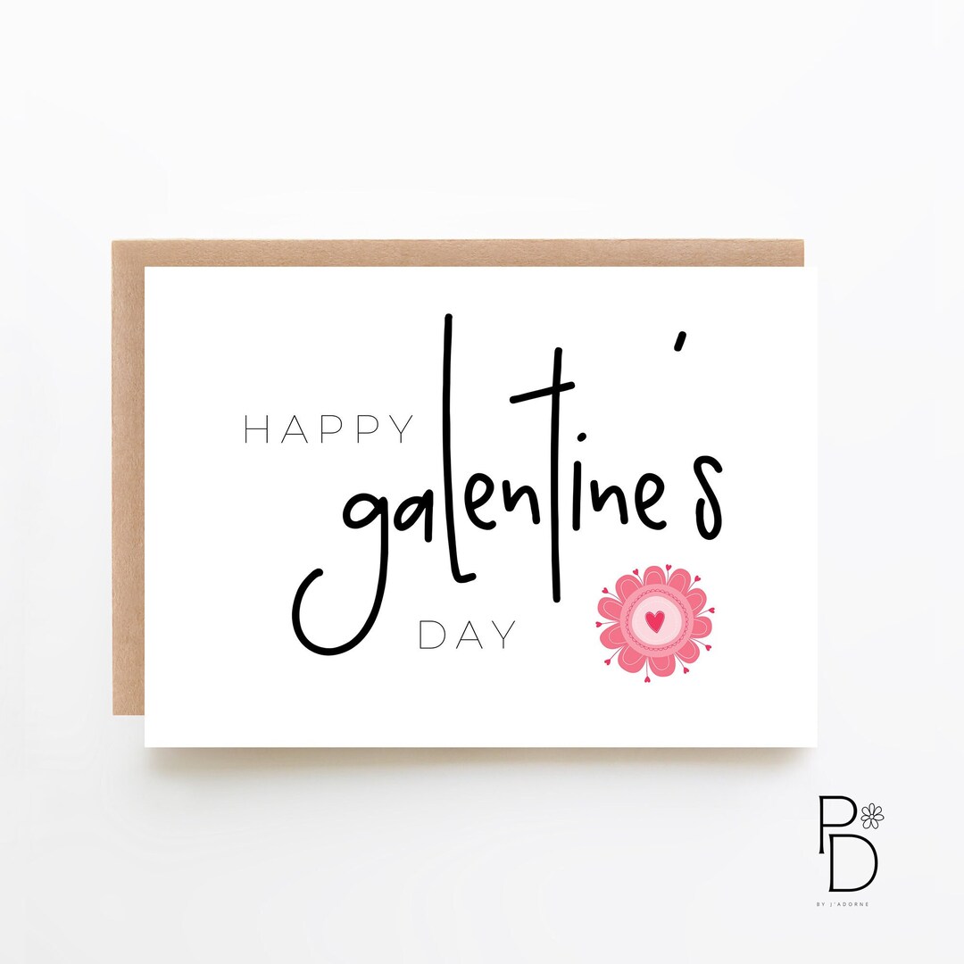 Galentine's Day Card - Digital Download Option + Pink Card for ...
