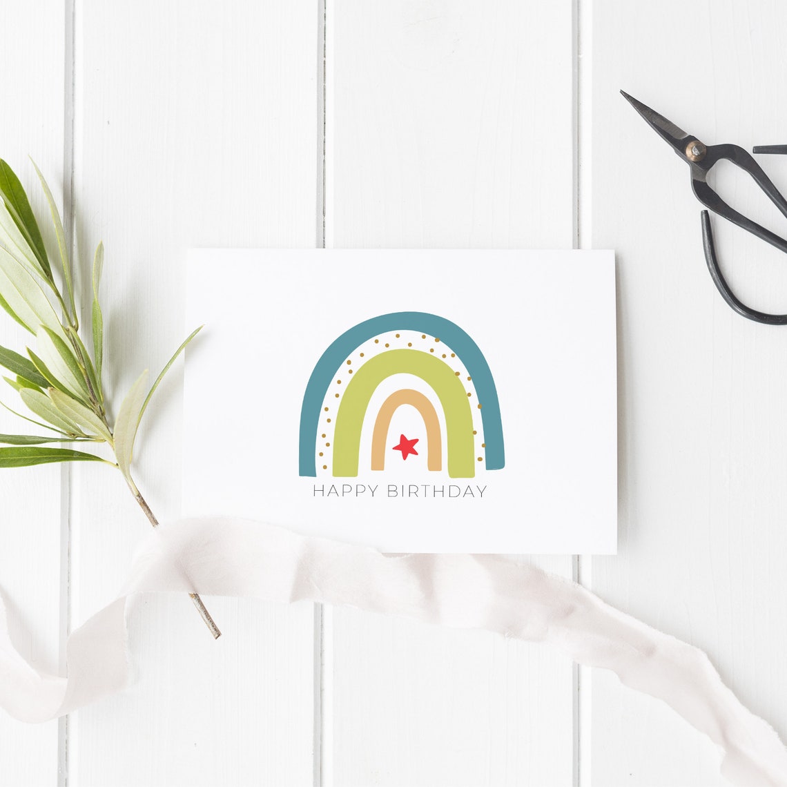 Happy Birthday Rainbow Card Digital Option Fun Birthday Card Birthday ...