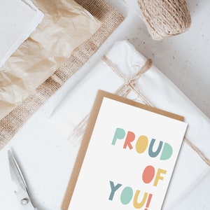 Proud of You Card - School Achievement Card + Digital Download Option ...