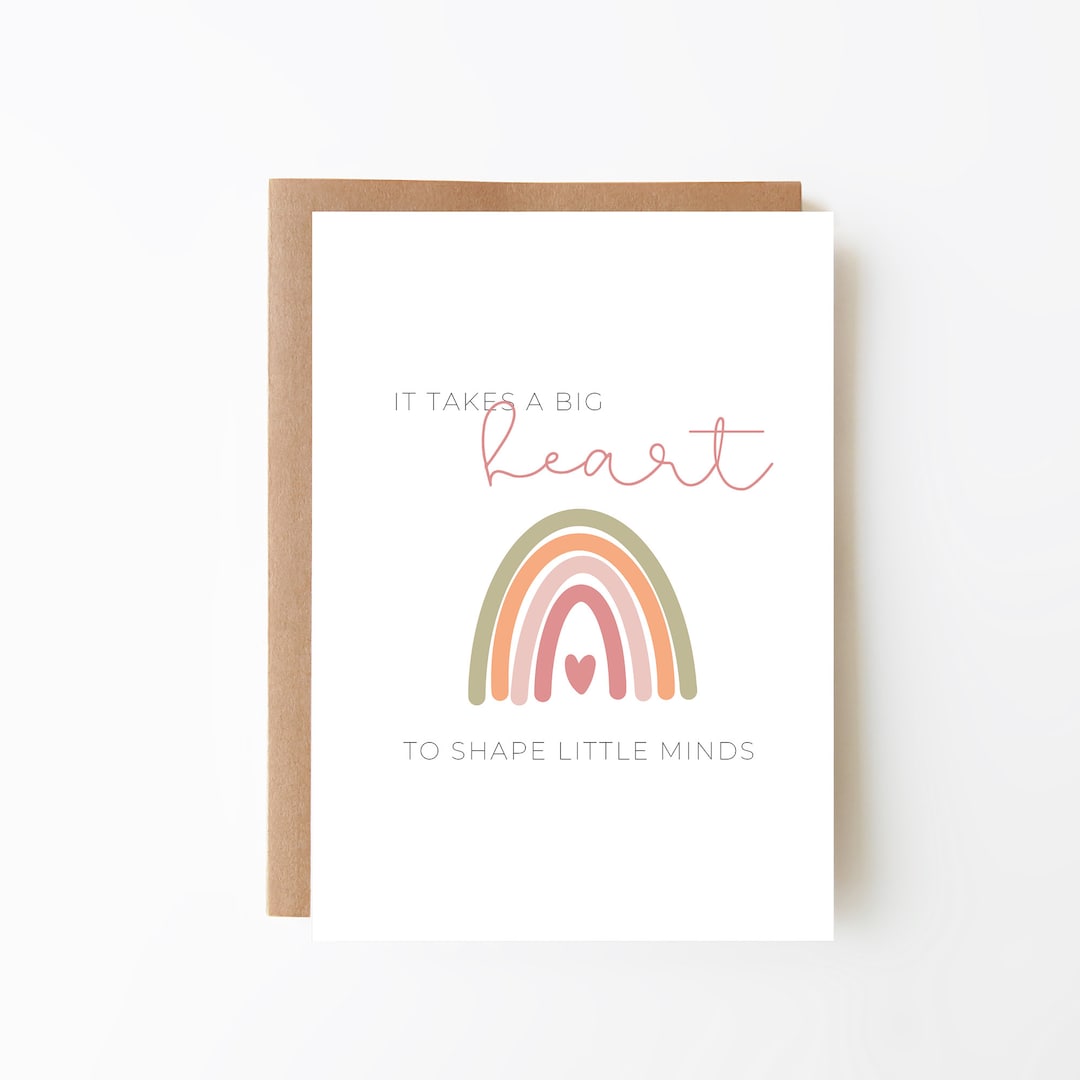 Buy Rainbow Teacher Thank You Card, Teacher Appreciation, Digital ...
