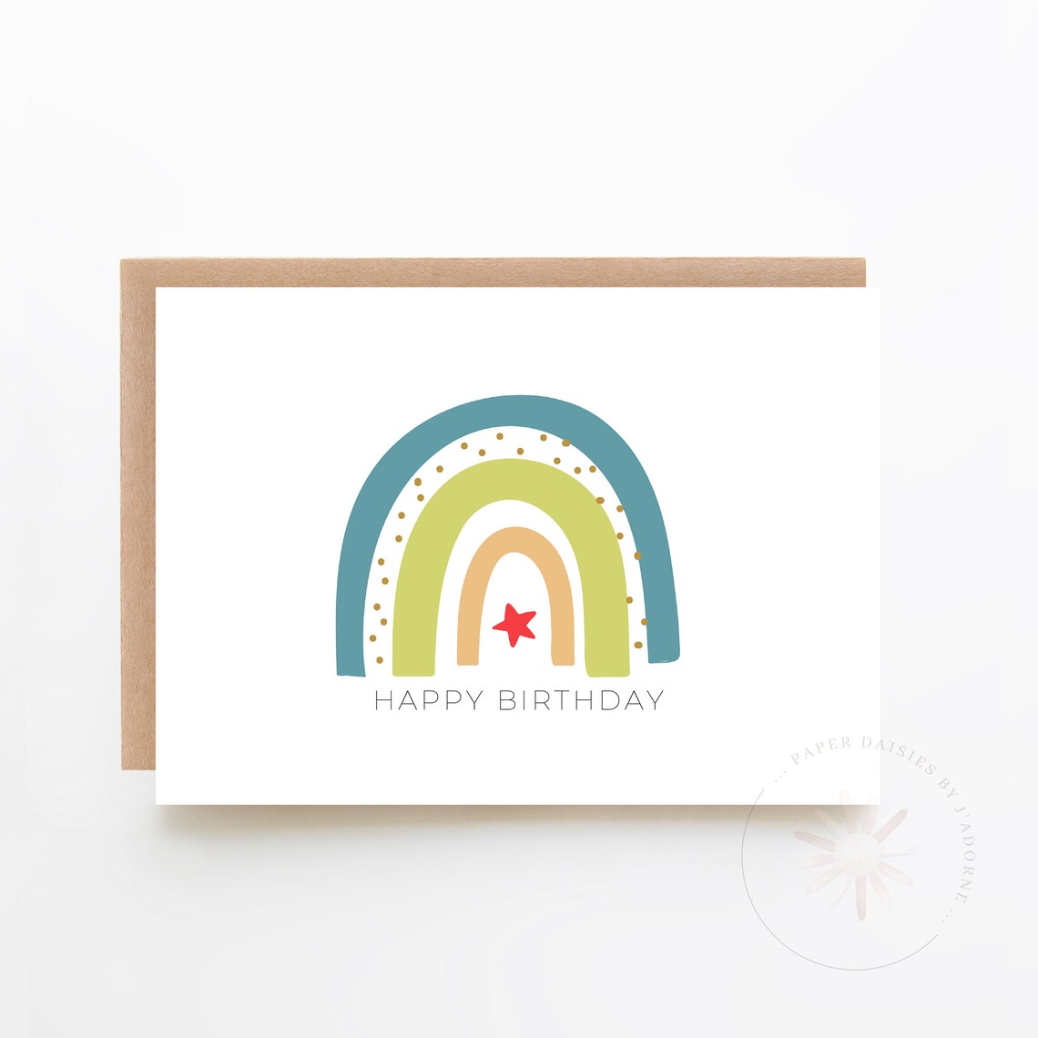 Happy Birthday Rainbow Card Digital Option Fun Birthday Card Birthday ...