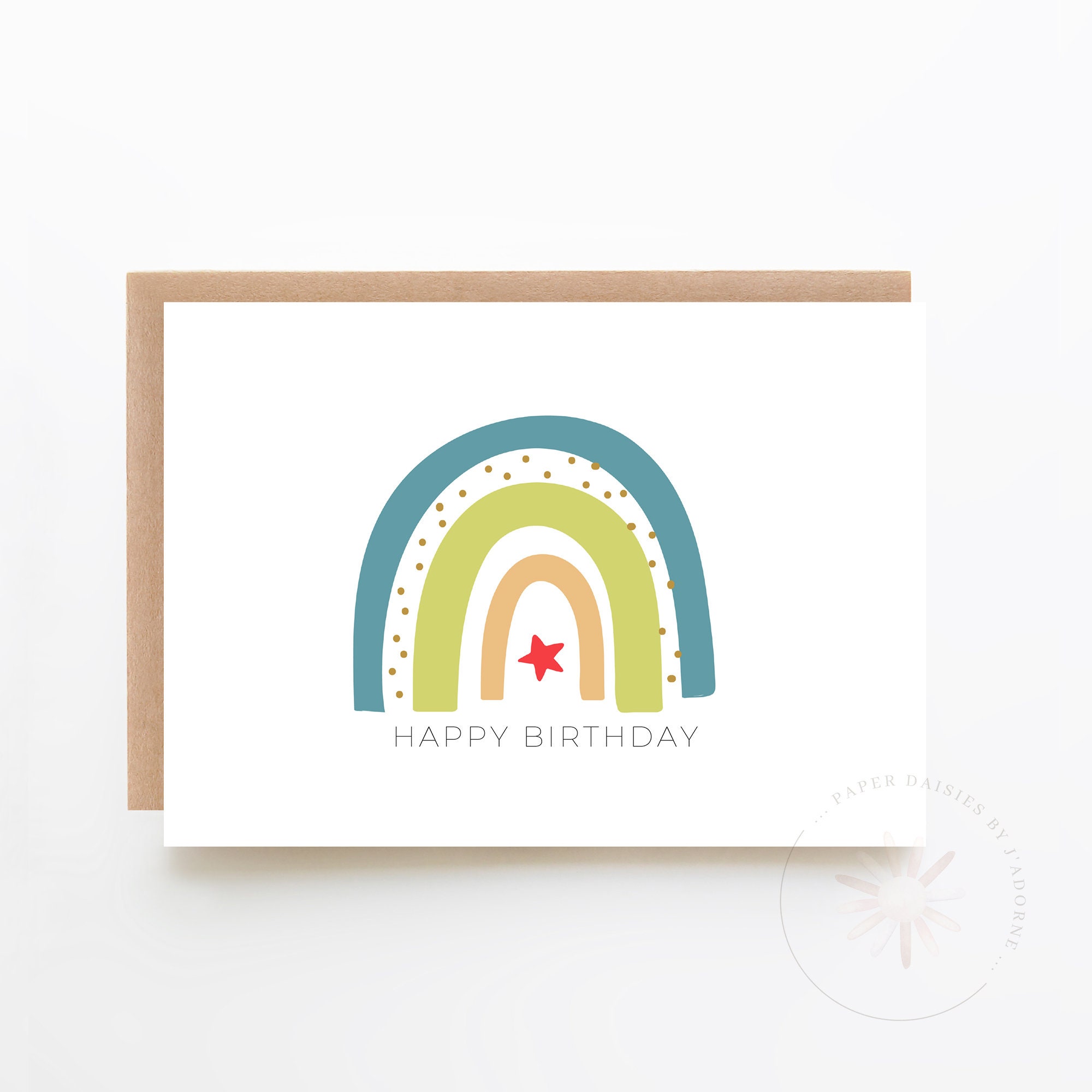 Happy Birthday Rainbow Card - Digital Option + Fun Birthday Card ...
