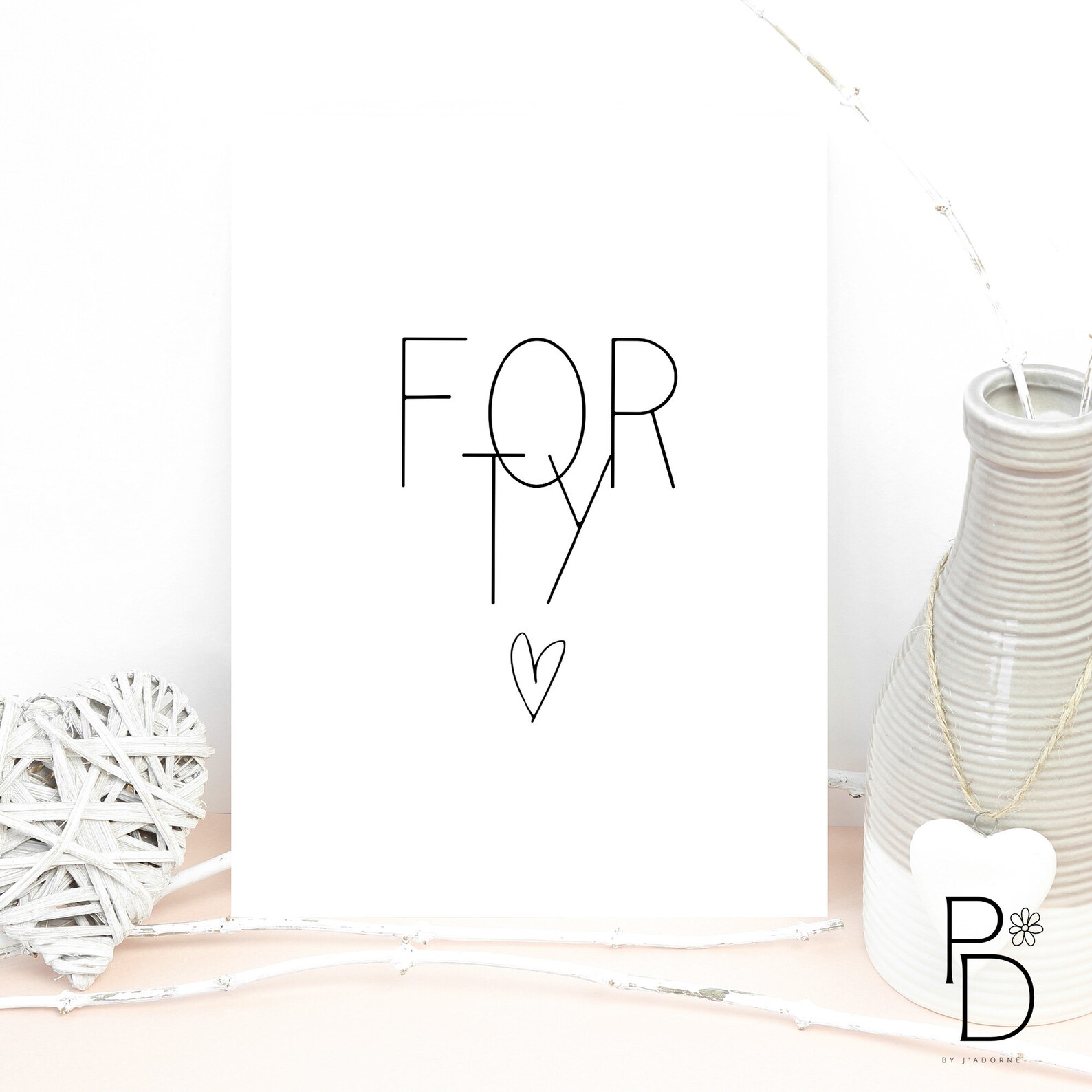 40th MILESTONE BIRTHDAY CARD - Happy Birthday Card + Digital Download ...