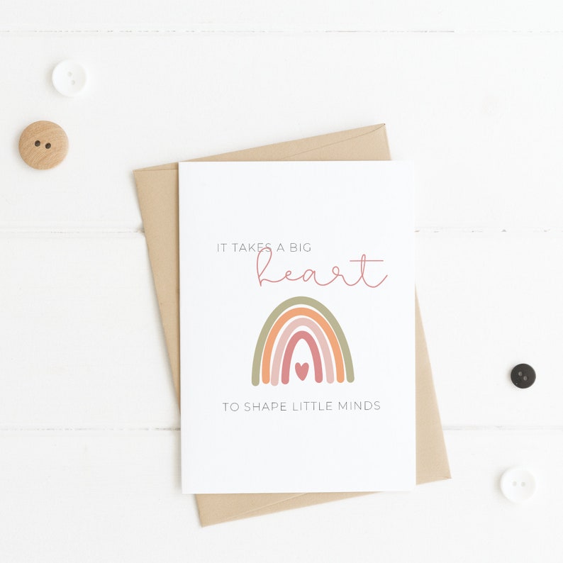 Rainbow Teacher Thank You Card, Teacher Appreciation, Digital Download ...