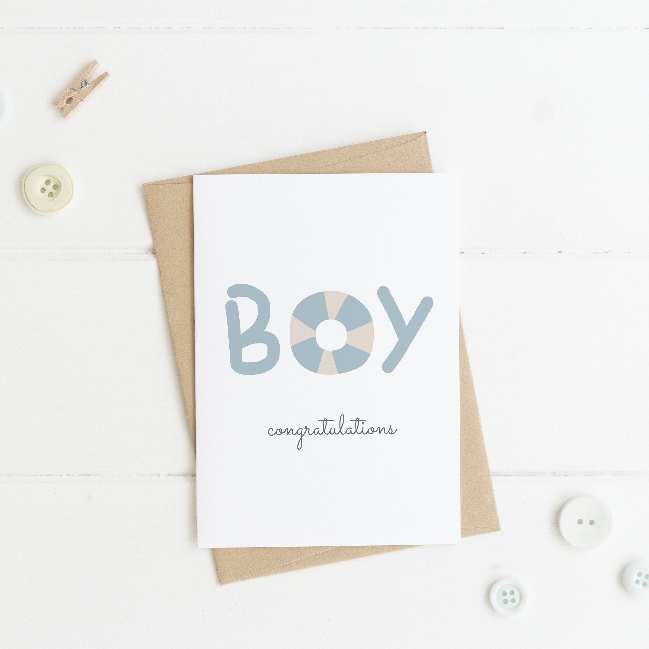 Congratulations Baby Boy Card - Blue Coastal Card + Card for Kids ...