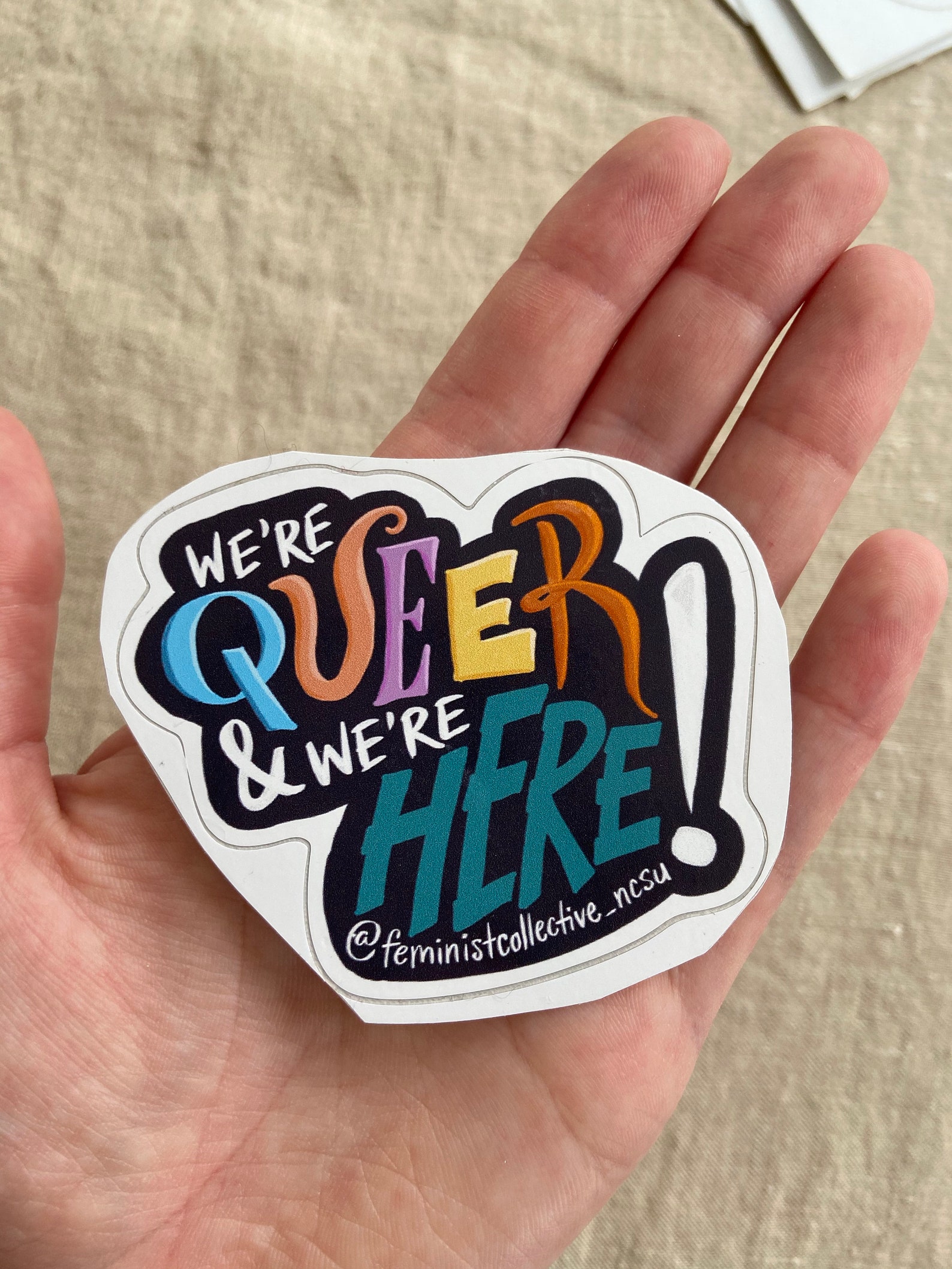 We're queer and we're here Sticker - Etsy 日本