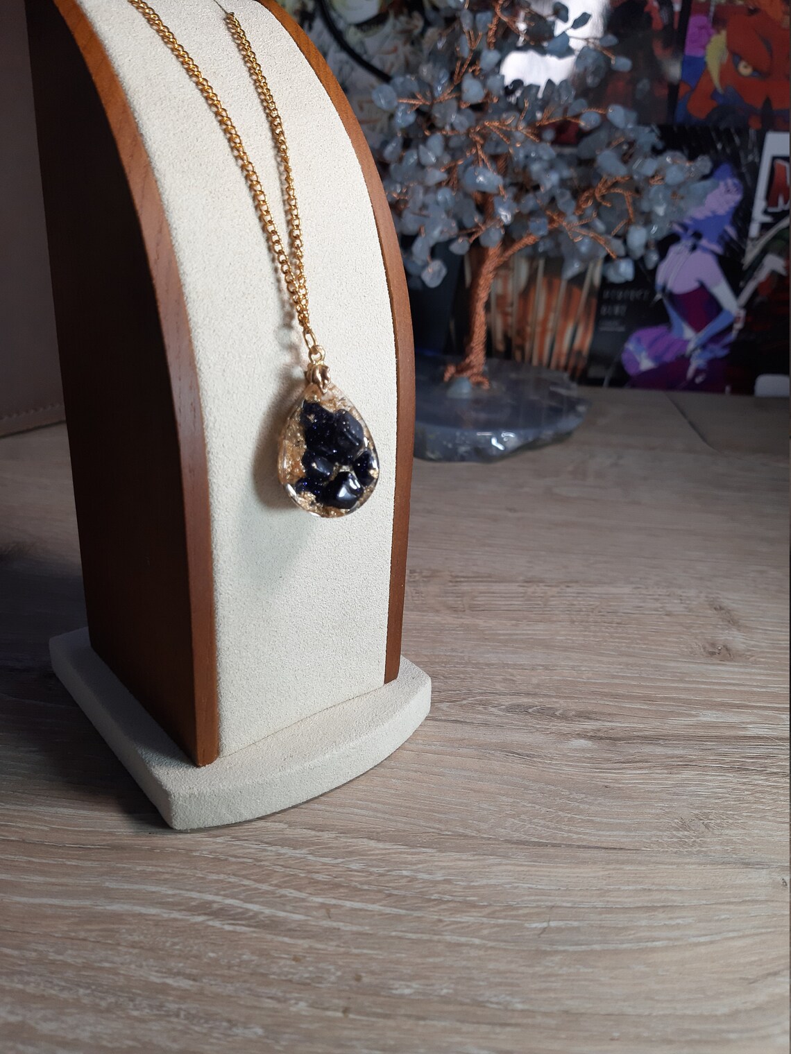 Blue Sandstone Necklace - Etsy