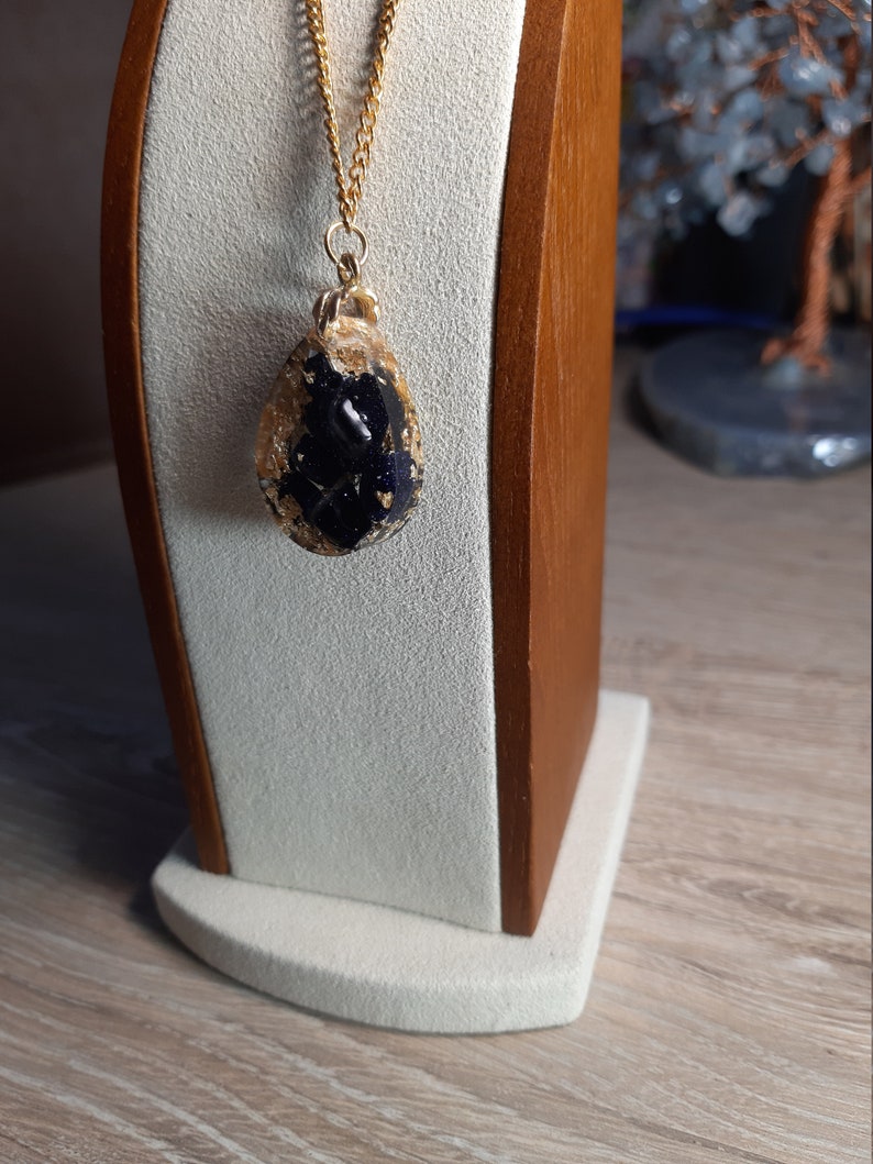 Blue Sandstone Necklace - Etsy