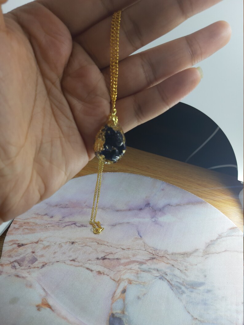 Blue Sandstone Necklace - Etsy