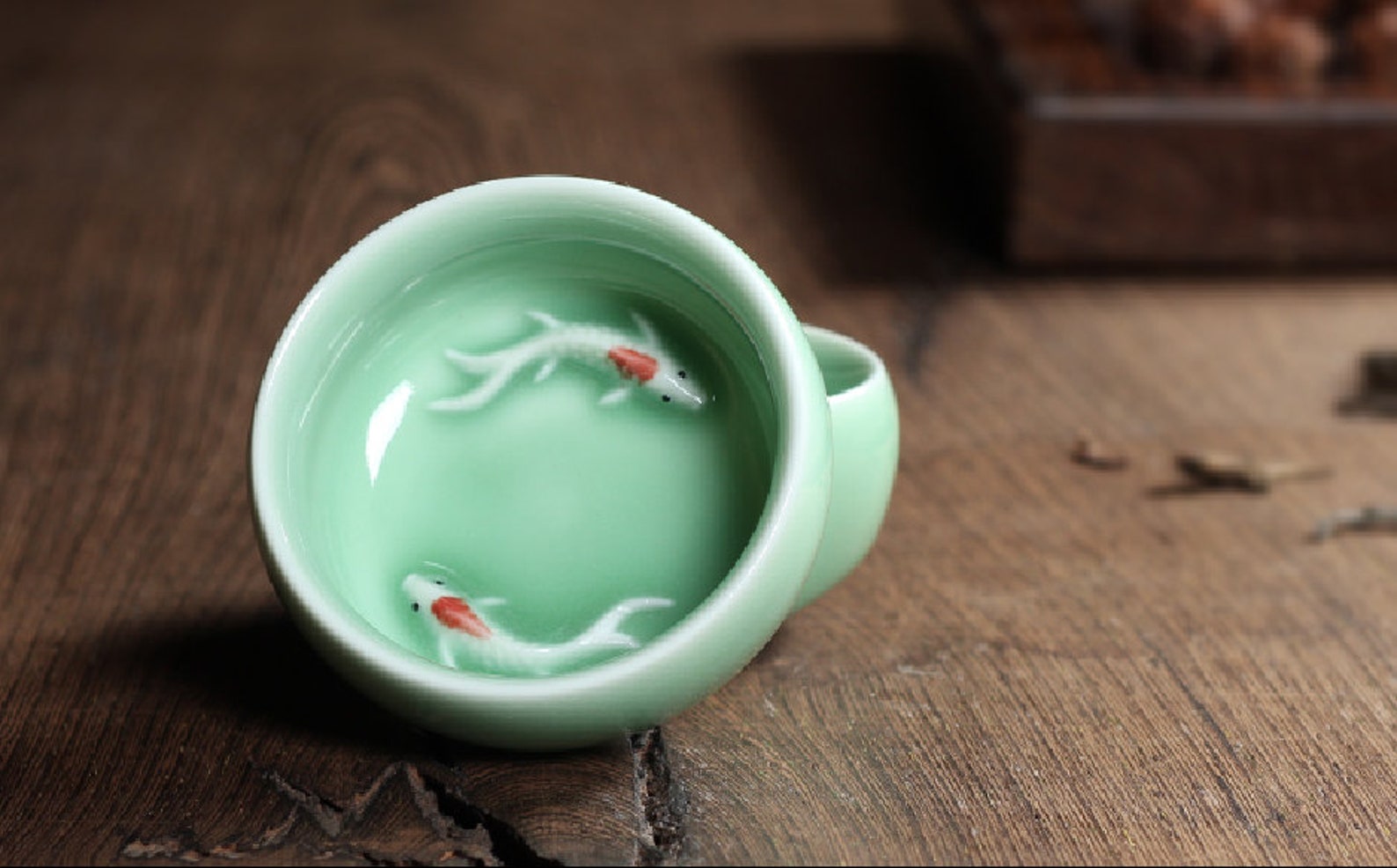 Oriental Double Koi Fish Design Ceramic Tea Set Teapot Tea | Etsy