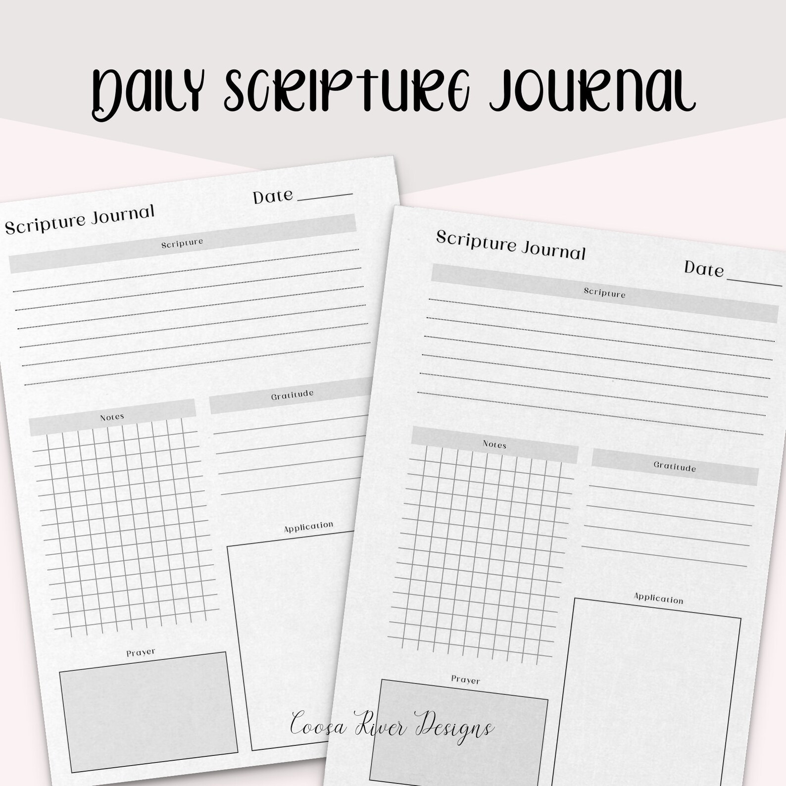A5 Printable Daily Scripture Journal Planner Insert - Etsy