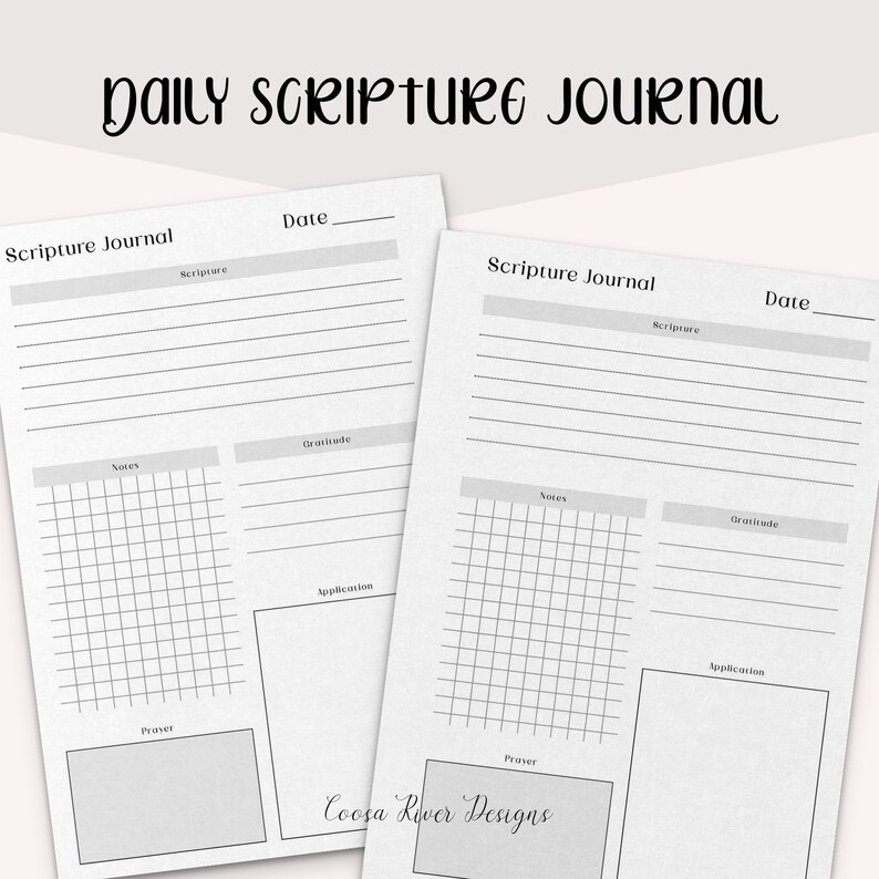 A5 Printable Daily Scripture Journal Planner Insert - Etsy
