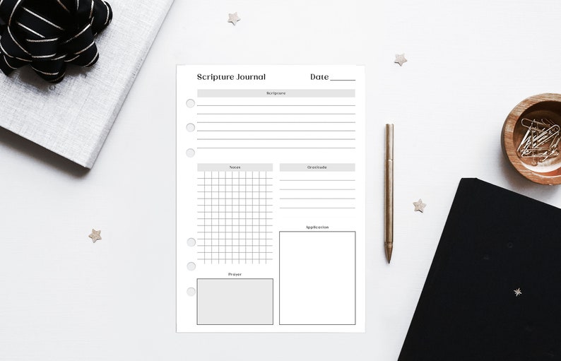 A5 Printable Daily Scripture Journal Planner Insert - Etsy