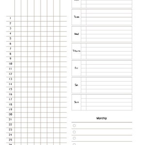A5 Daily-weekly-monthly Routine Tracker - Printable - Etsy