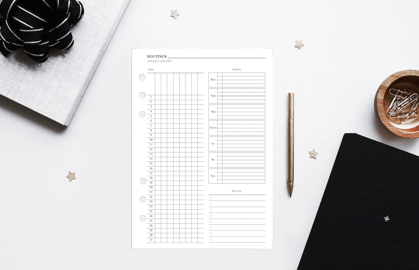 A5 Daily-weekly-monthly Routine Tracker - Printable - Etsy