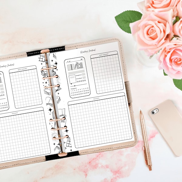 Reading Journal Printable A5 - Etsy