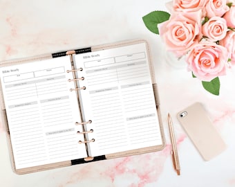 Printable BIBLE STUDY Insert for Your Personal,a5 and Happy Planner ...