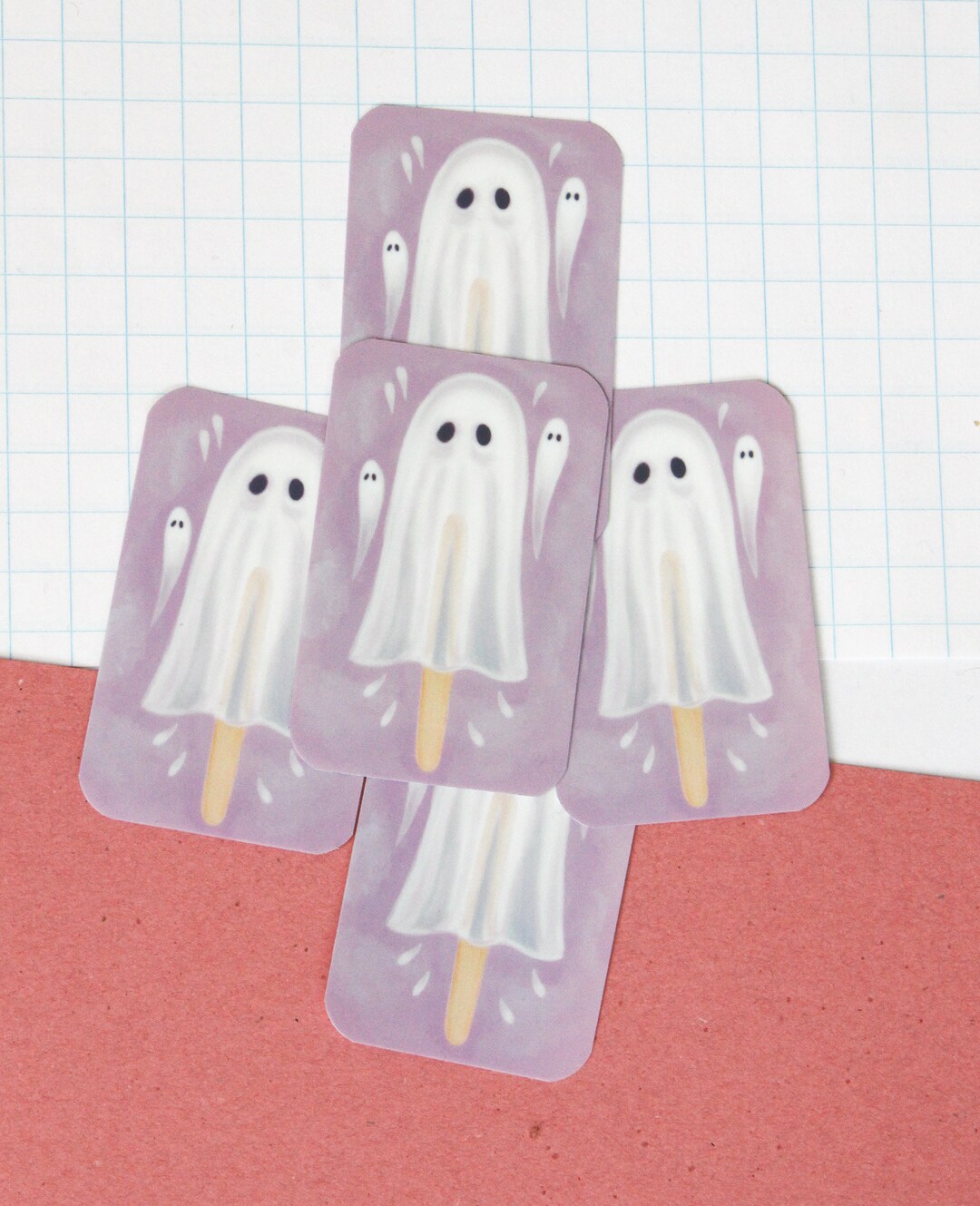 Ghost Popsicle Sticker Cute Halloween Sticker - Etsy