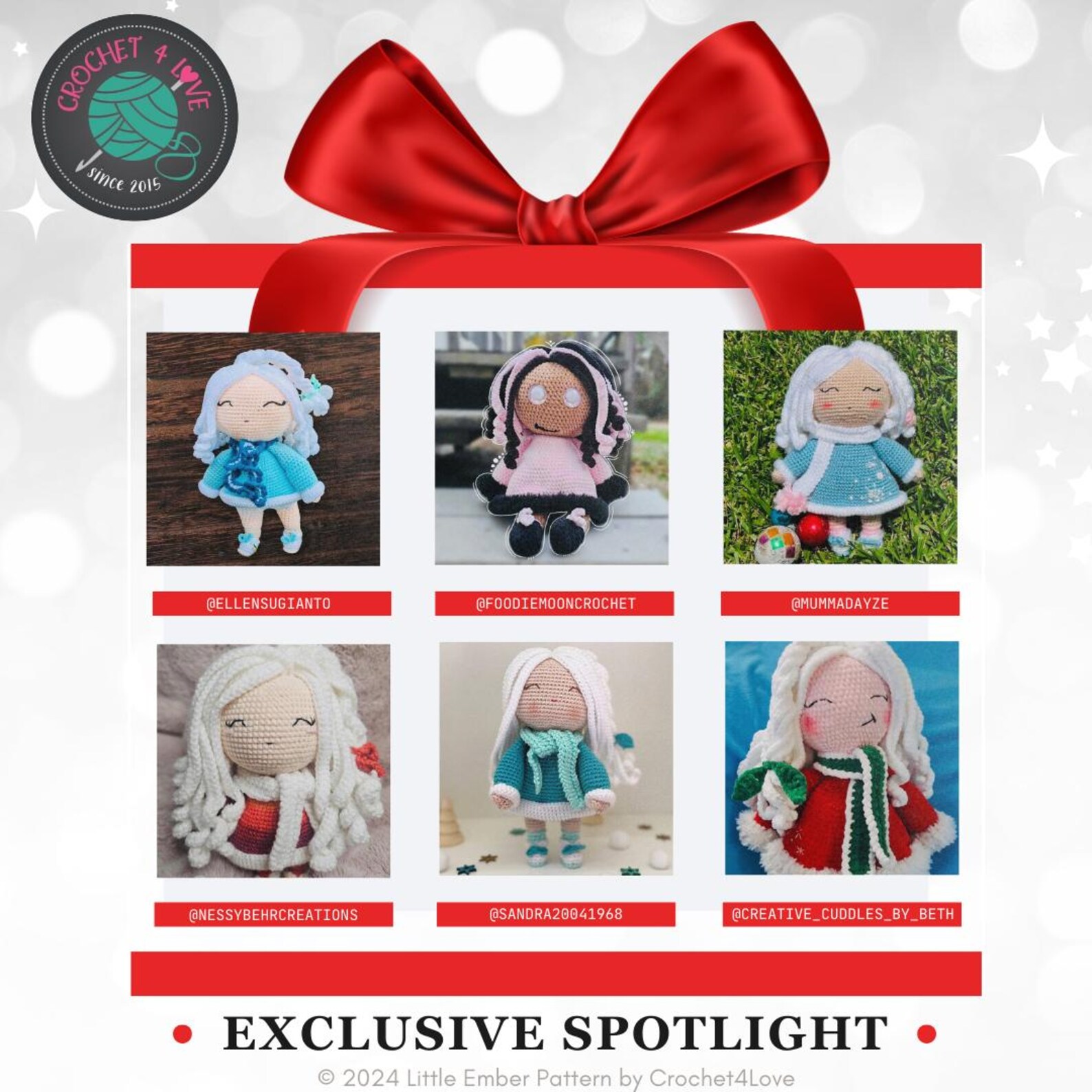 PDF Pattern - Crochet Doll Toys | Winter Girl Little Ember (ember Glow ...