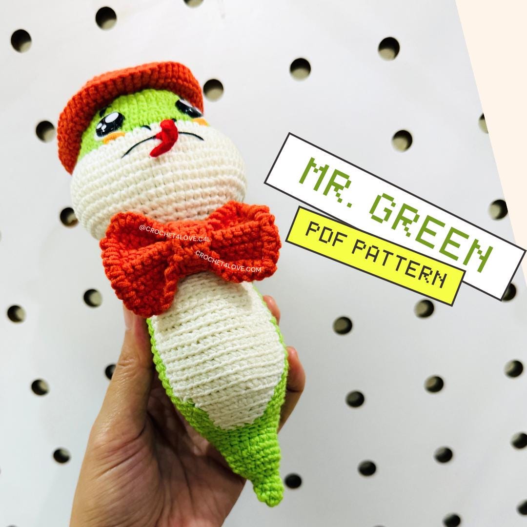 PDF Pattern | Mr. Green Snake | Crochet Amigurumi | the Year of Snake ...