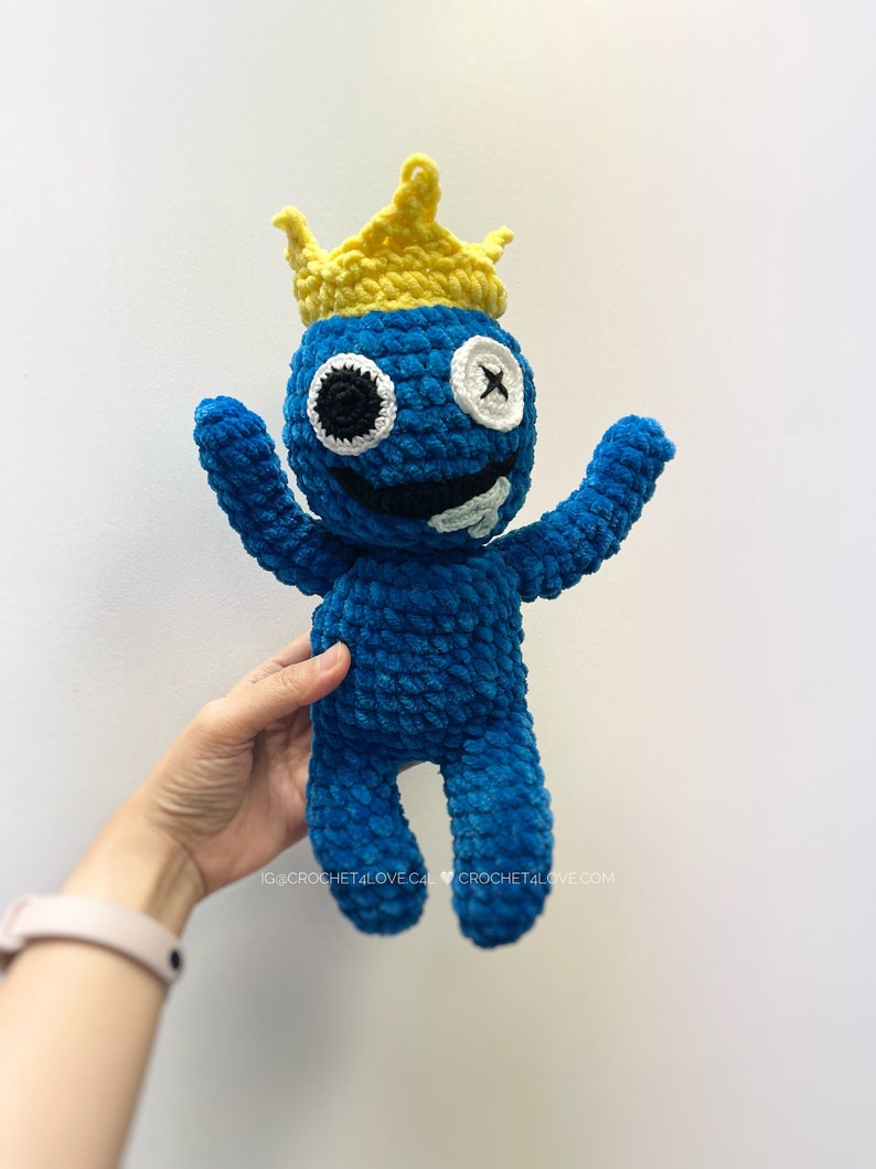 PDF Pattern Crochet Stuffed Dolls Toys Blue Roblox - Etsy