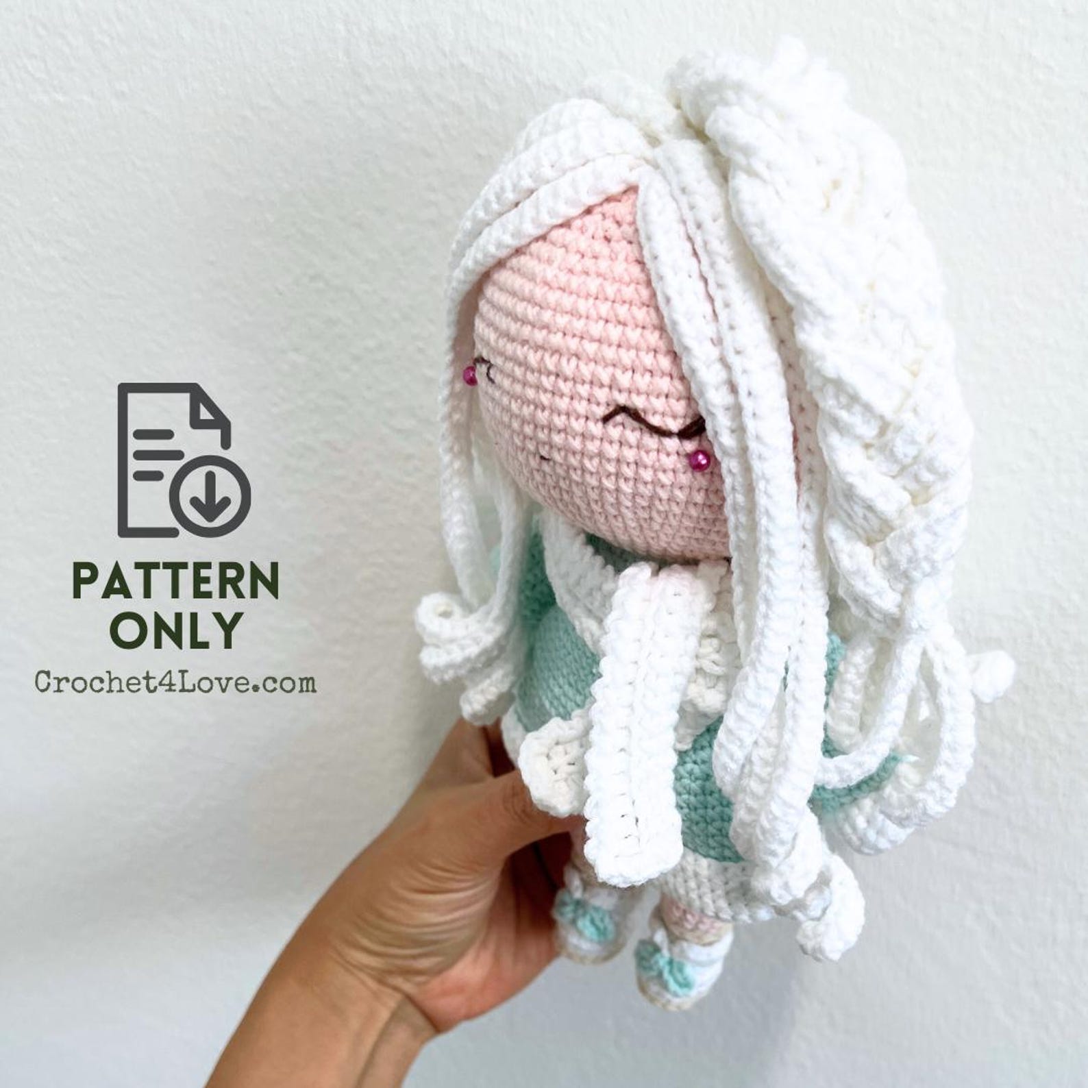 PDF Pattern - Crochet Doll Toys | Winter Girl Little Ember (ember Glow ...
