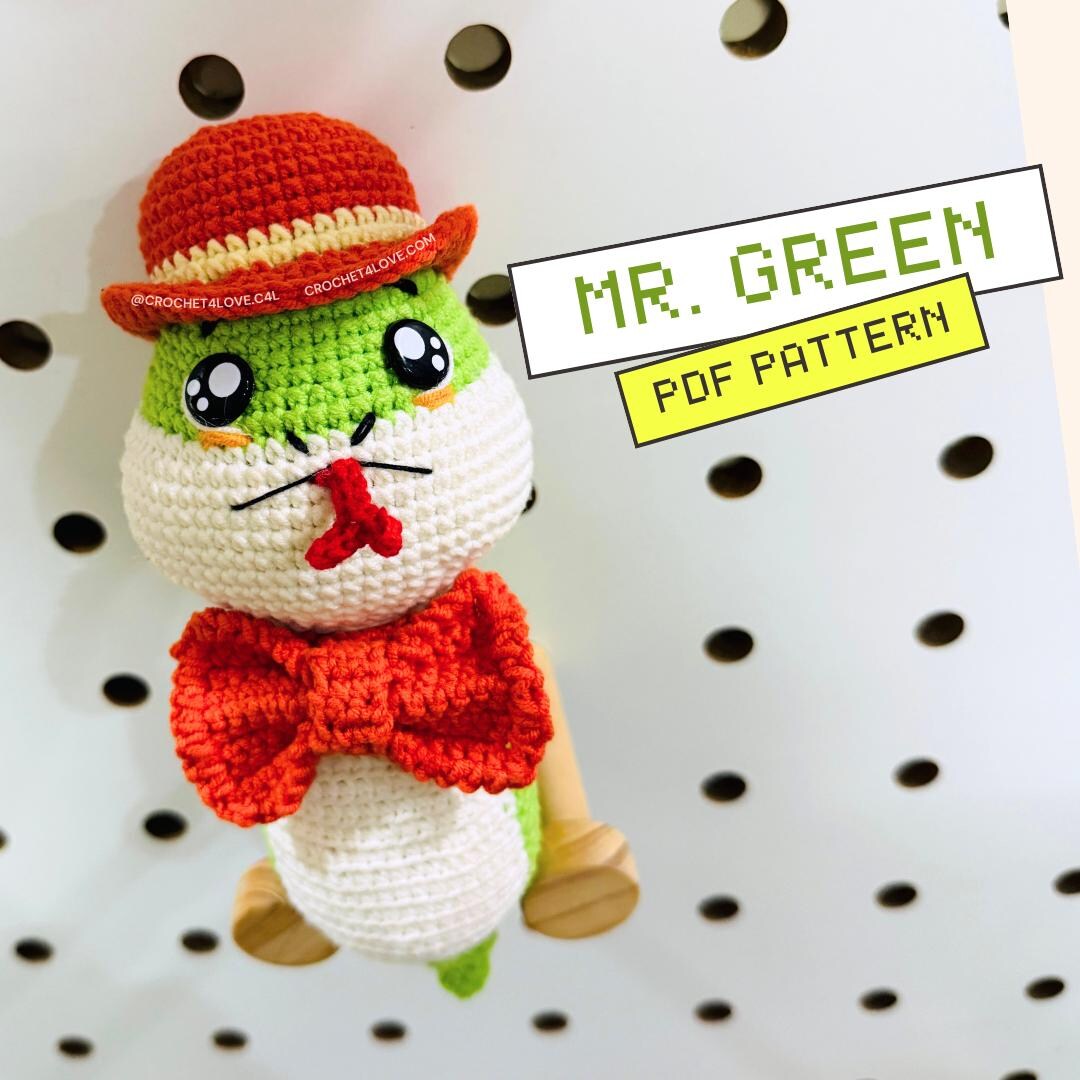 PDF Pattern | Mr. Green Snake | Crochet Amigurumi | the Year of Snake ...