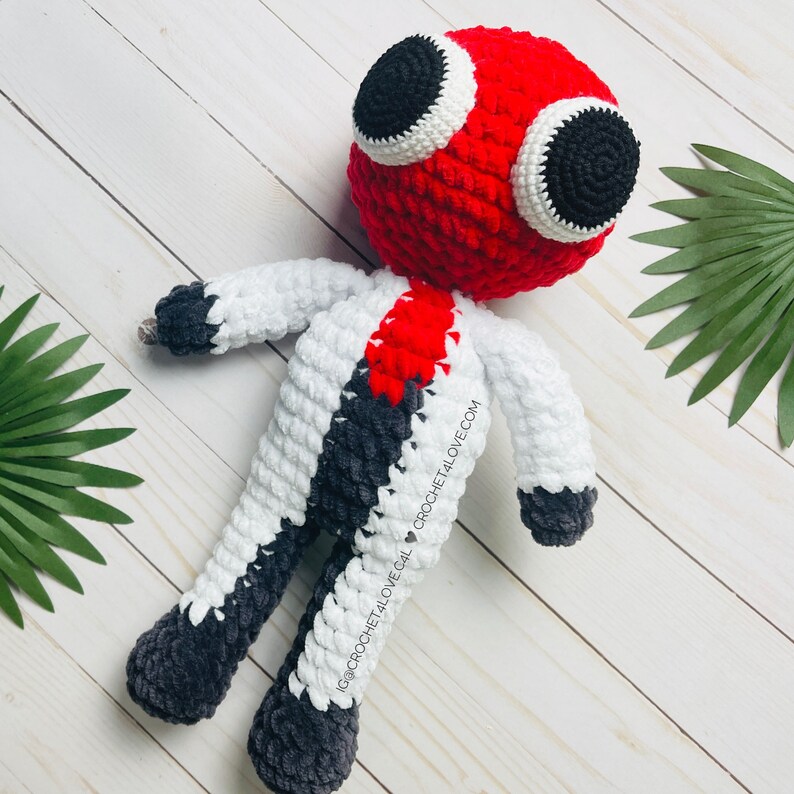 PDF Pattern Crochet Stuffed Dolls Toys Red Roblox - Etsy