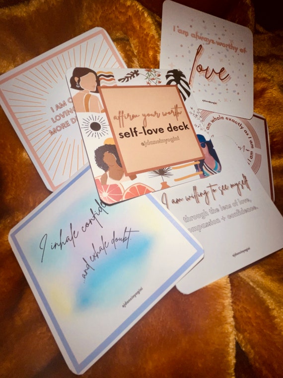 Self-love Affirmations / Set of 20 Cards / Positive Messages / - Etsy