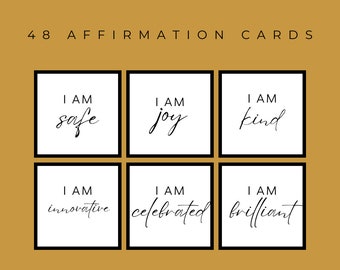 Positive Affirmation Card Deck, Vision Board Printables, Cards for Law ...
