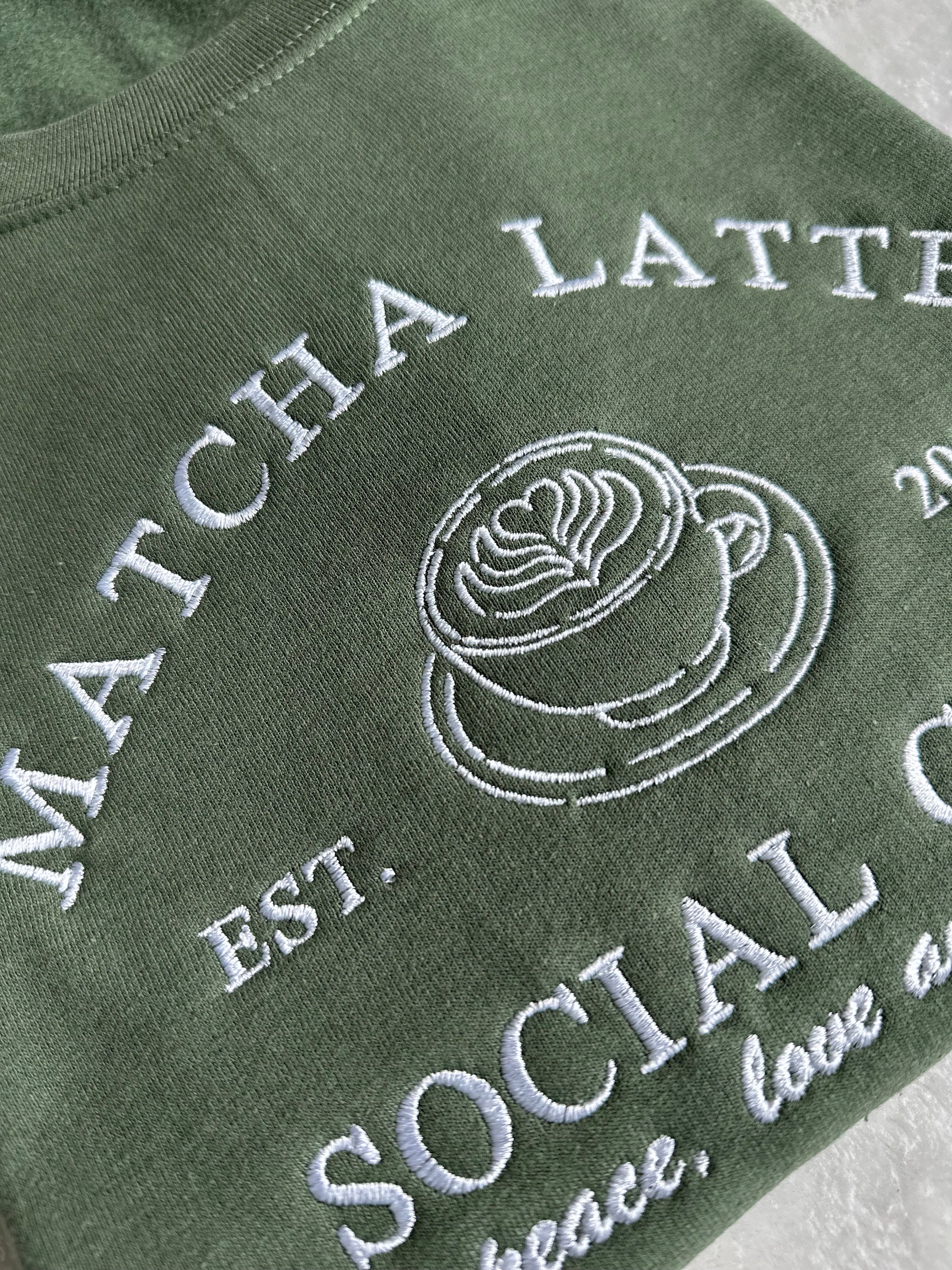 Matcha Latte Club Iced Coffee Cute Mom Trendy Grande Venti Sweatshirt T ...