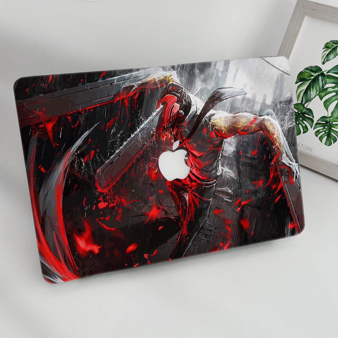 Man With Knives Bloody Rain Cartoon Hard Case Laptop Case - Etsy