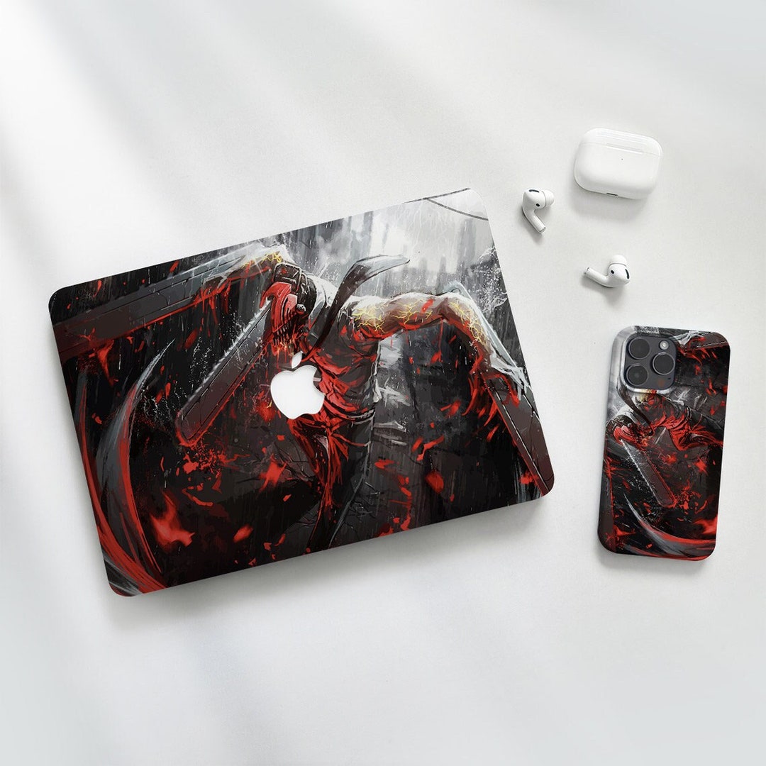 Man With Knives Bloody Rain Cartoon Hard Case Laptop Case - Etsy