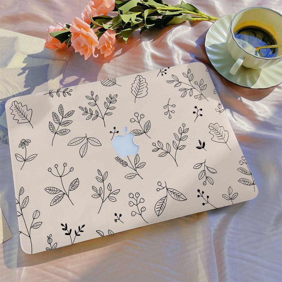 Cute Floral Drawing Cartoon MacBook Case Hard Case Laptopcase - Etsy