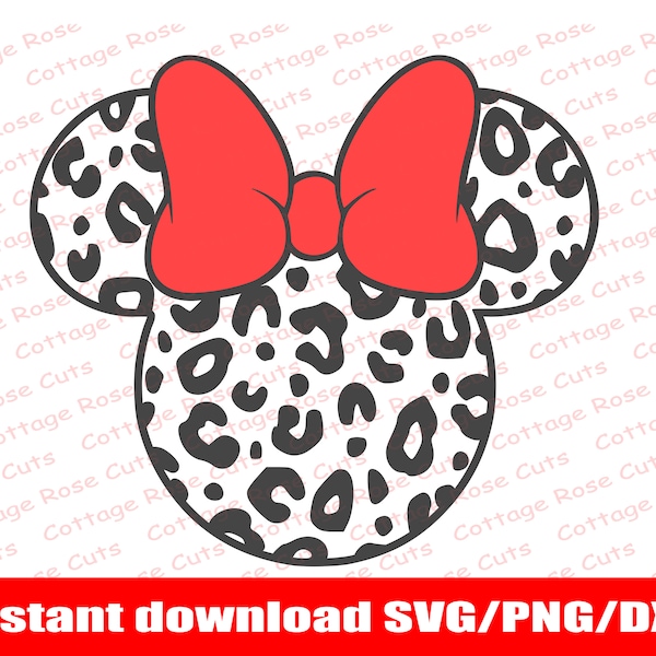 Leopard Minnie Mouse - Etsy