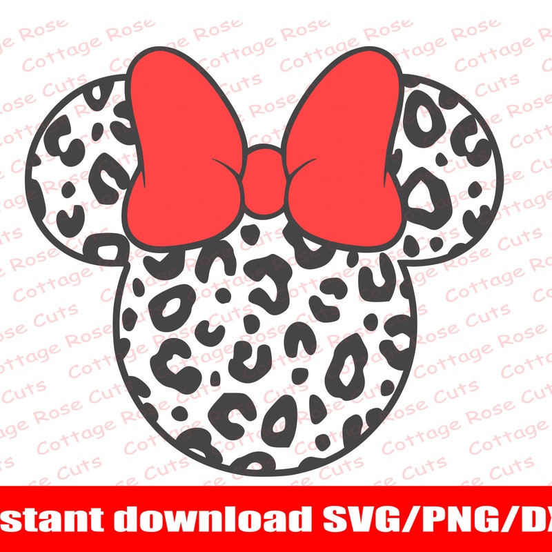 Leopard Minnie Mouse - Etsy