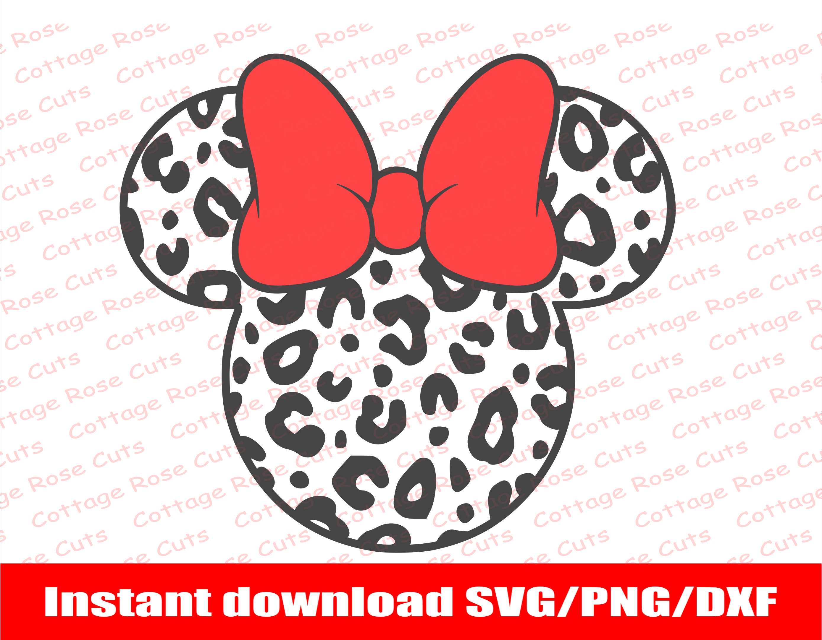 Leopard Minnie Mouse Head Svg Minnie Mouse Svg Minnie Head Etsy Australia