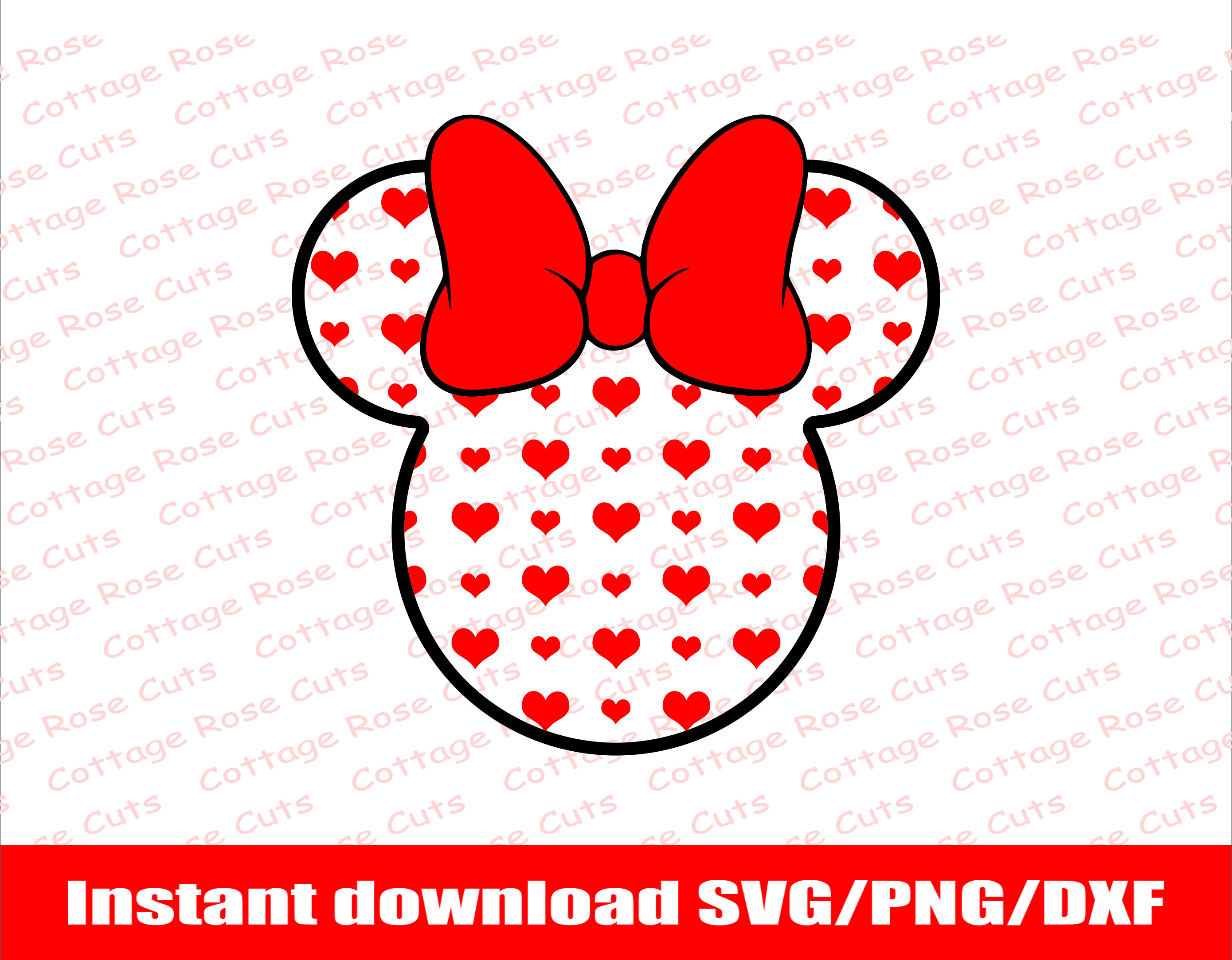 Minnie Mouse Hearts SVG Minnie Mouse Valentine's Day SVG - Etsy Australia