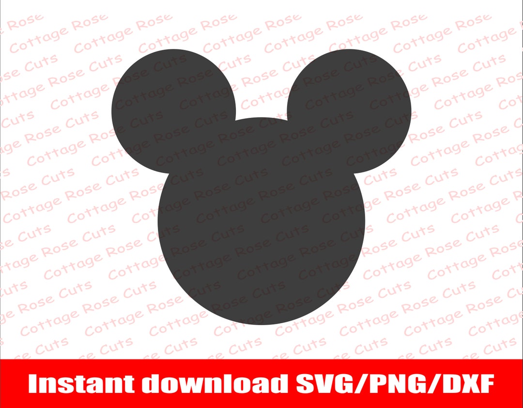 Mickey Mouse Head SVG, Instant Download for Cricut and Silhouette ...