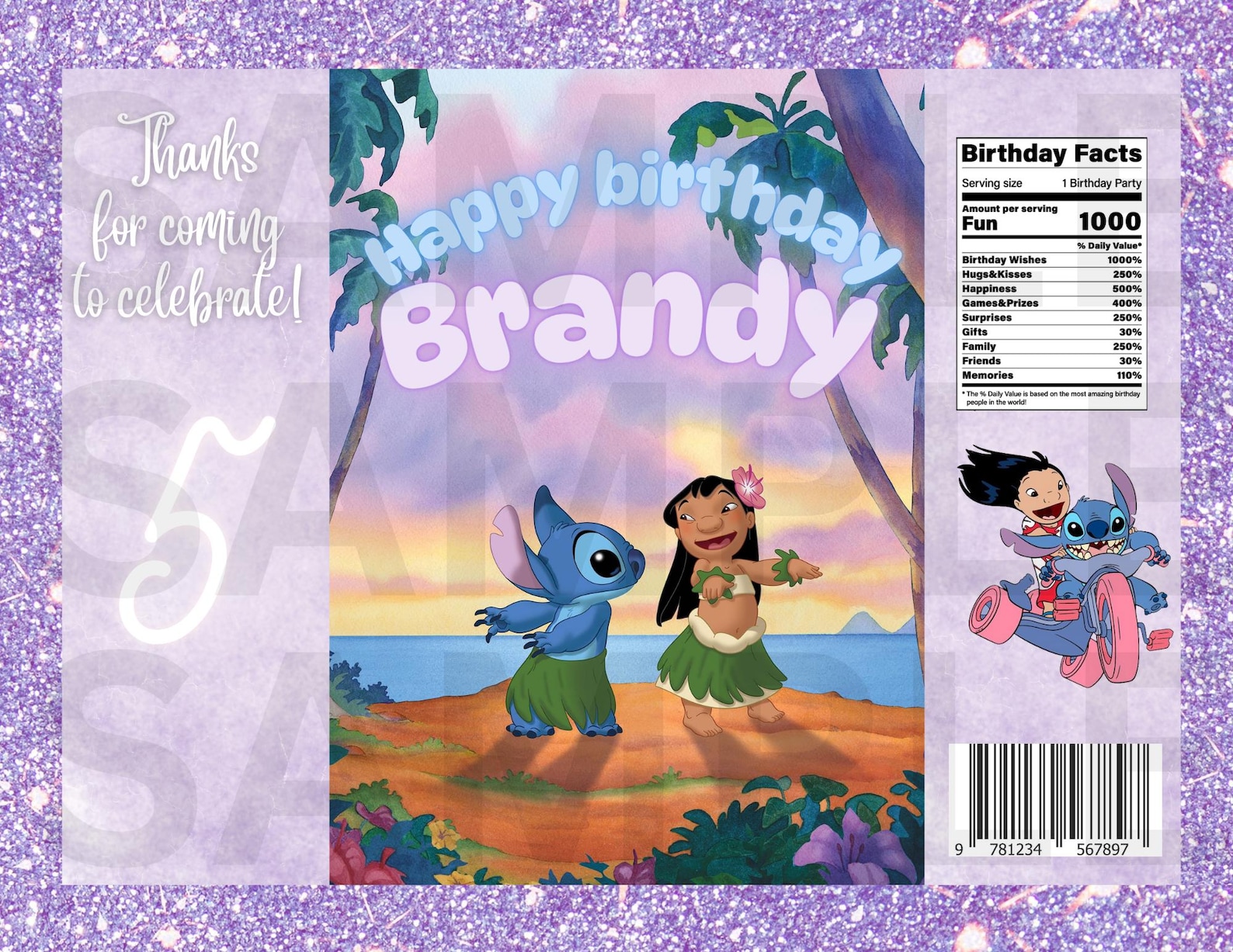 LILO and STITCH Favor Chip Bags - Lilo Filled and Unfilled Chip Bags ...