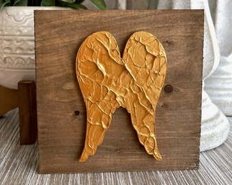 Angel Wings Wood Sign - Etsy