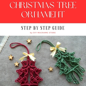 DIY Macrame Ornament, Christmas Tree Ornaments Tutorial in PDF, Easy Do ...