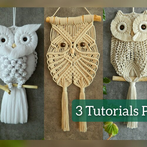 Macrame Wall Hanging Pattern Macrame Owl Tutorial Macrame - Etsy Canada