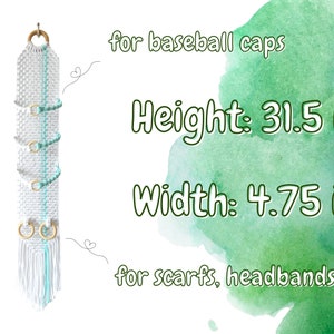 MACRAME PATTERN Baseball Cap Holder, Hanging Hat Rack Tutorial ...