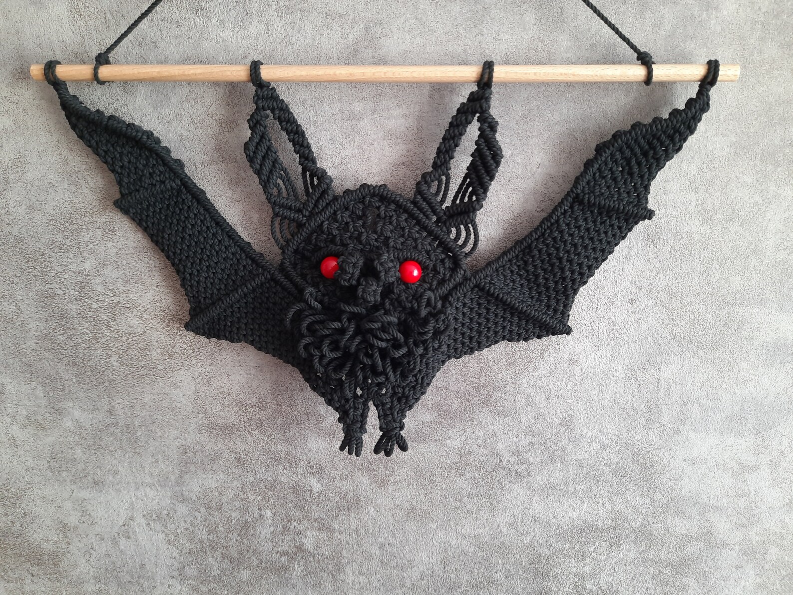 Easy Macrame Bat Pattern for Beginners, Spooky Bat Tutorial, Do It ...