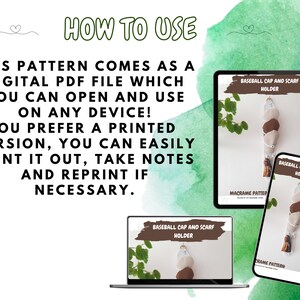 MACRAME PATTERN Baseball Cap Holder, Hanging Hat Rack Tutorial ...