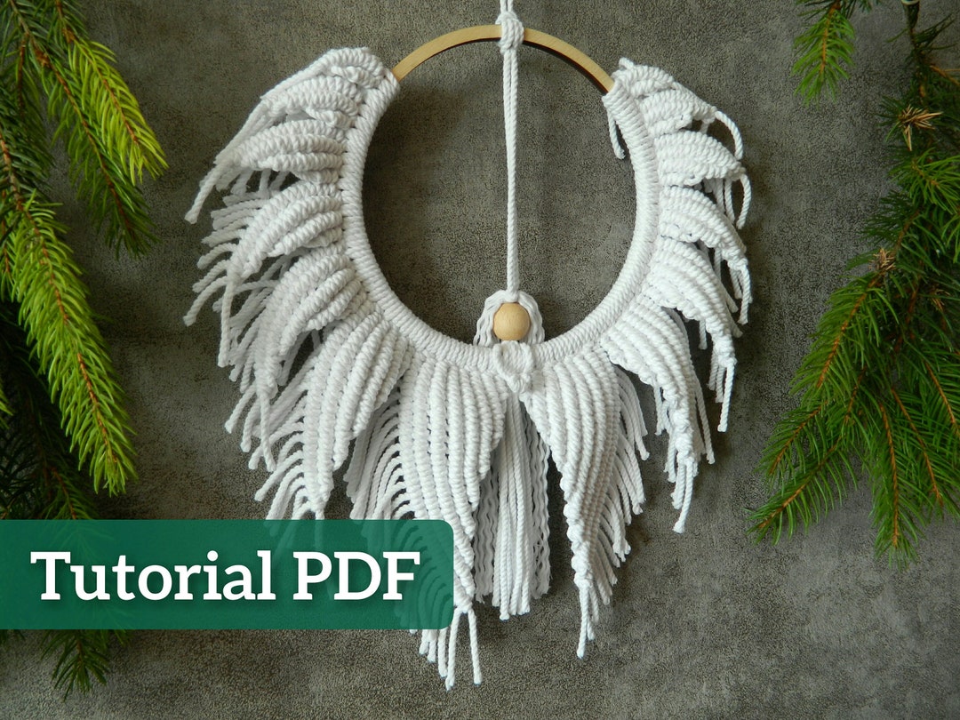 Easy Macrame Angel PATTERN for Beginners, Guardian Angel Wall Hanging ...